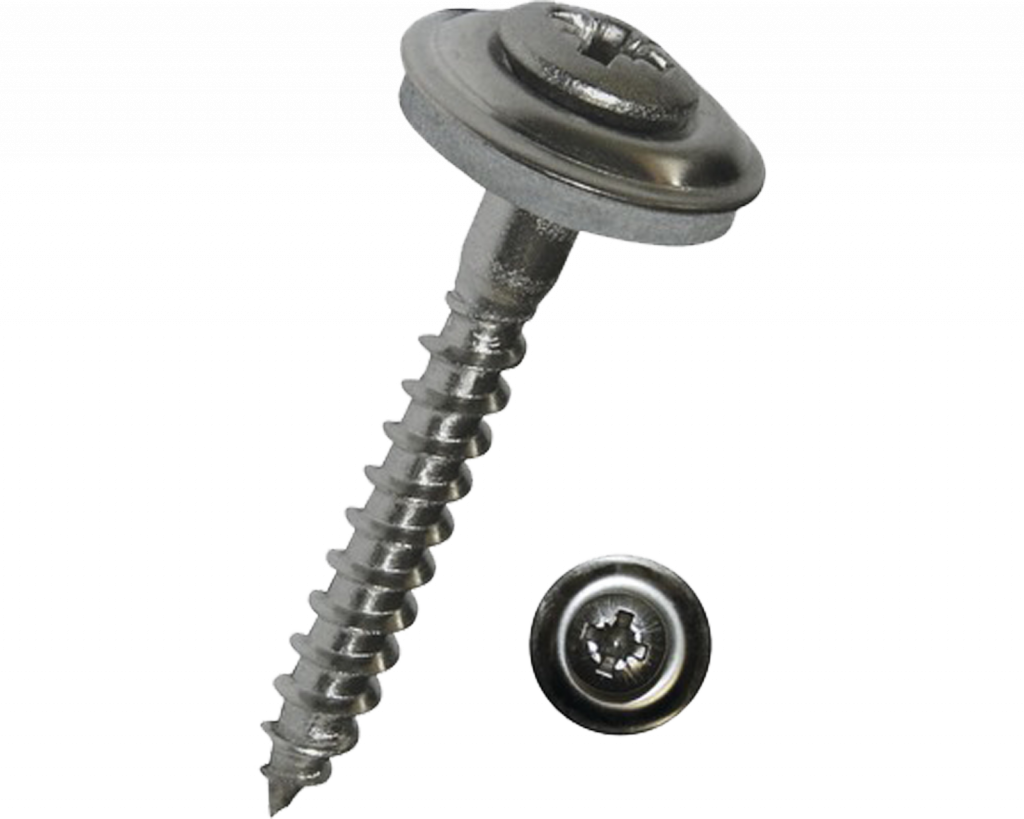 Trimschroef RVS met neopreenring - DeDakgroothandel